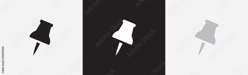 Push pin icon. Simple push pin symbol, vector illustration Stock Vector ...