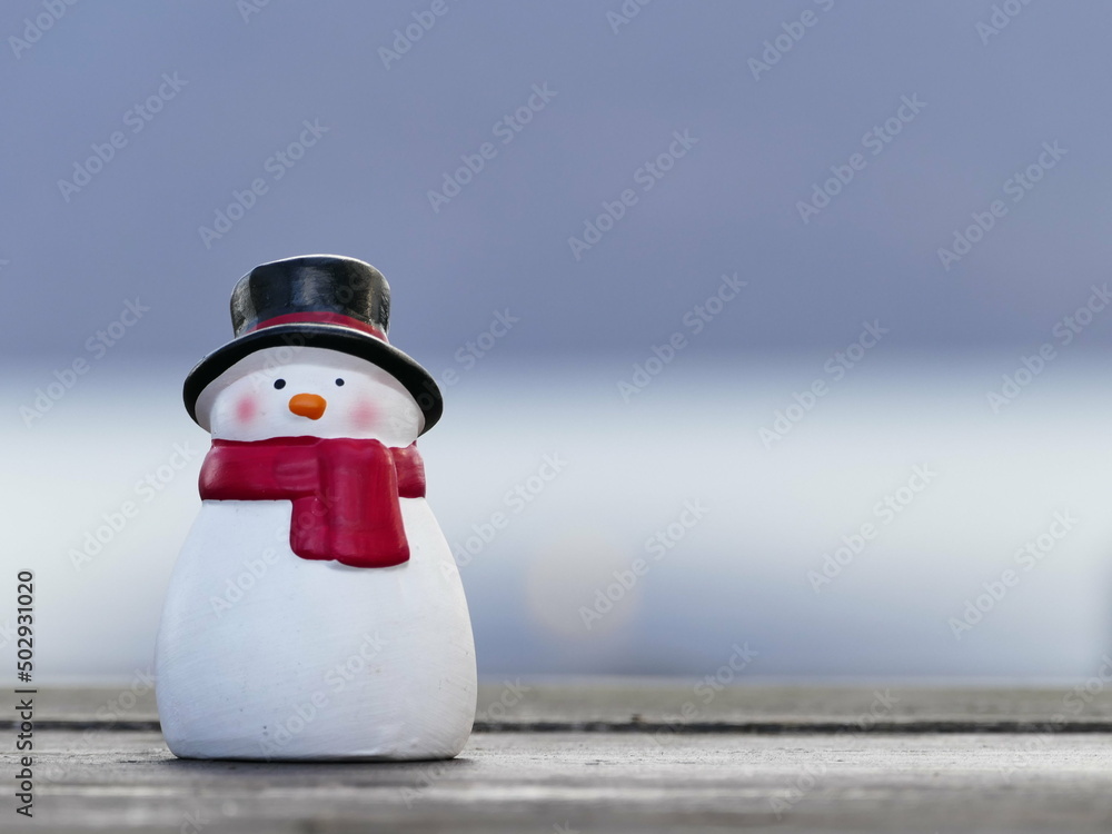 snowman with a hat Stock Photo | Adobe Stock