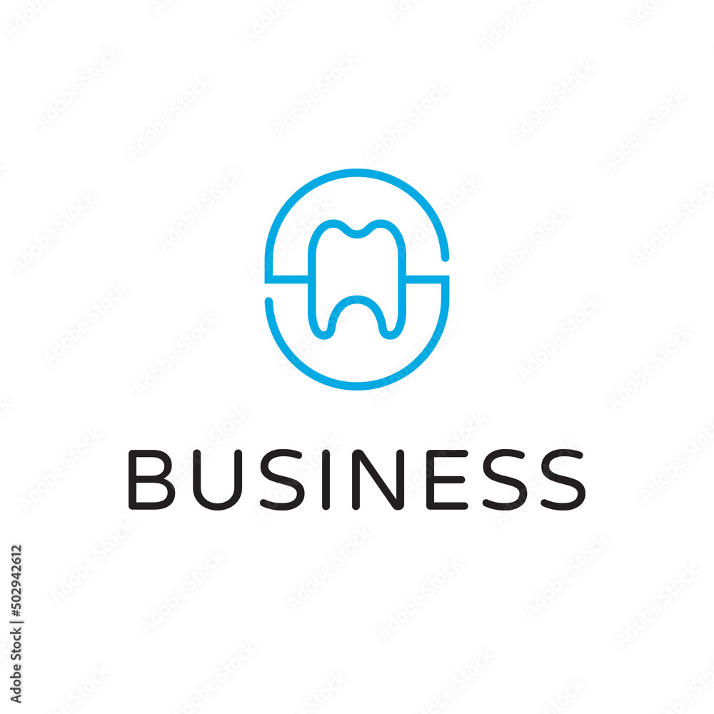 Dental logo icon design, tooth logo in line art style, dental clinic ...