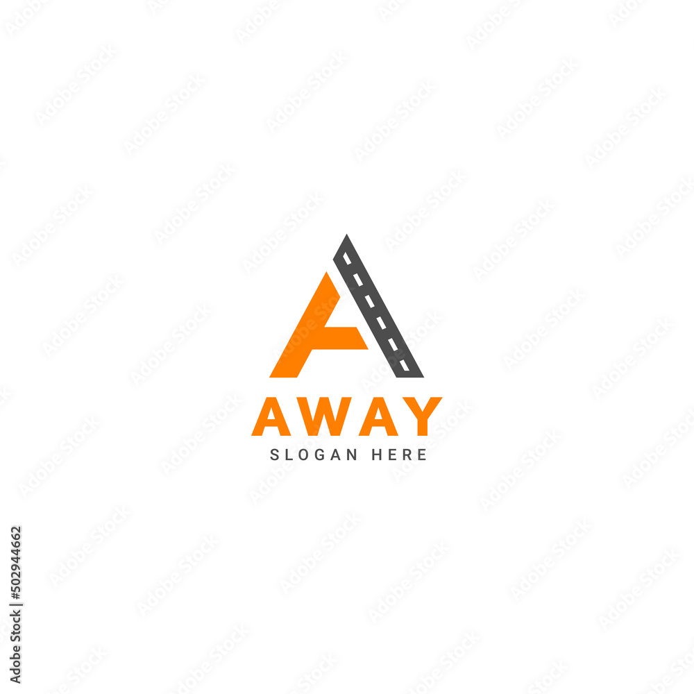 away, logo, design, a letter, road, way, a letter logo, a logo, letter ...