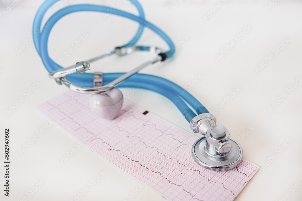 Electrocardiography ECG/ECG heart disease concept. Stock Photo | Adobe ...
