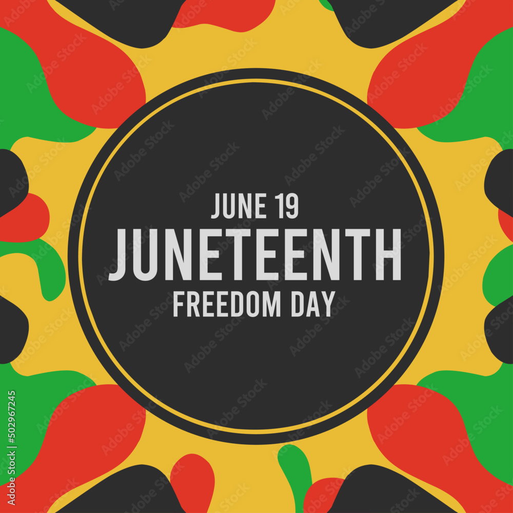 African American juneteenth freedom day poster vector suitable for ...