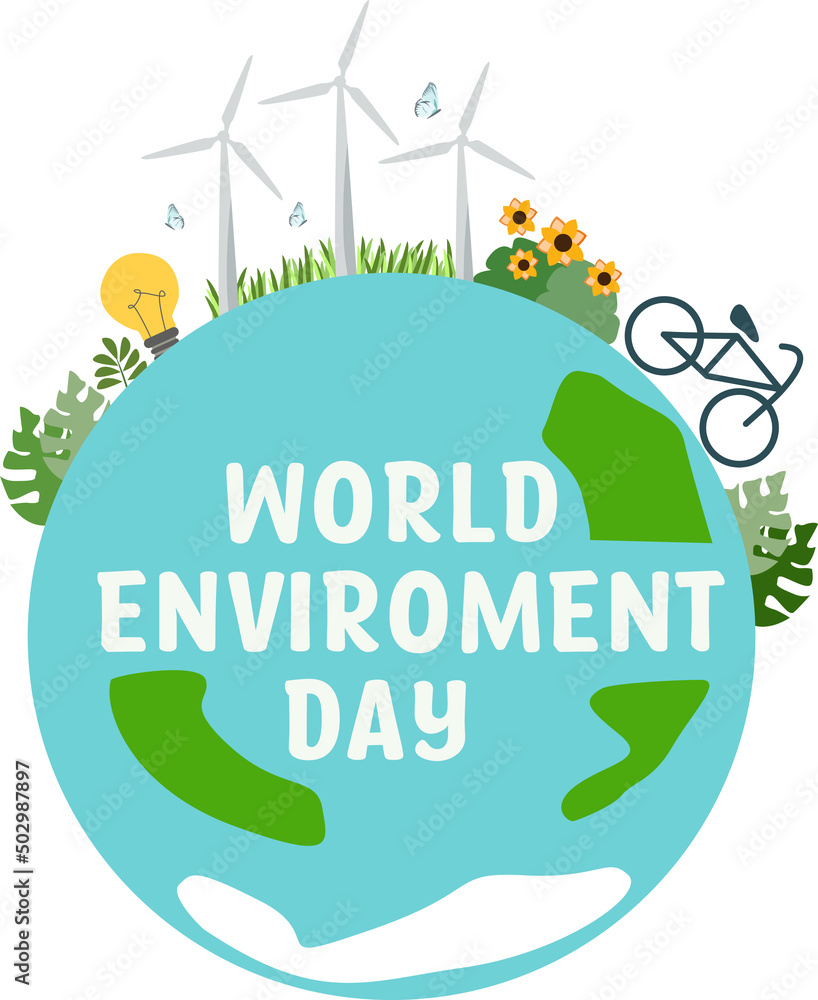 World Environment Day.Poster, banner, background with lettering ...