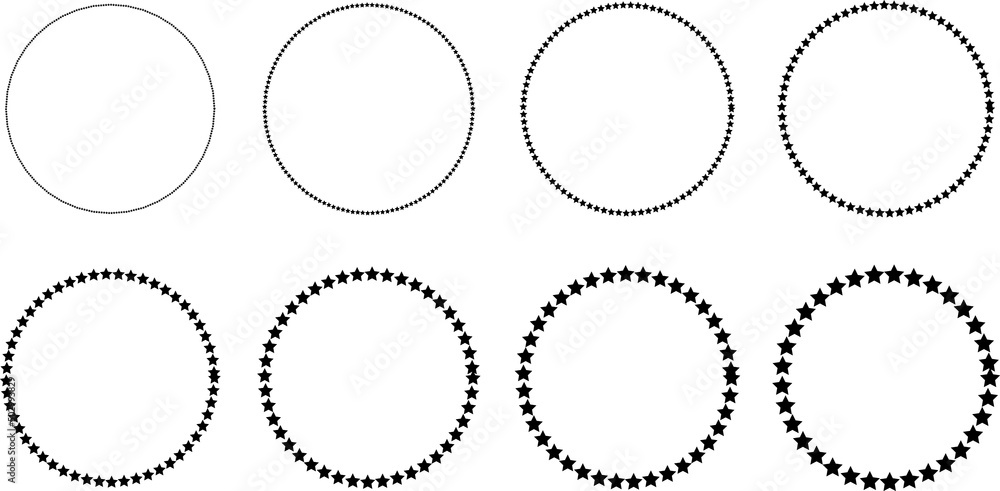 Stars circle icon. stars in circle design for diagrams. infographics ...