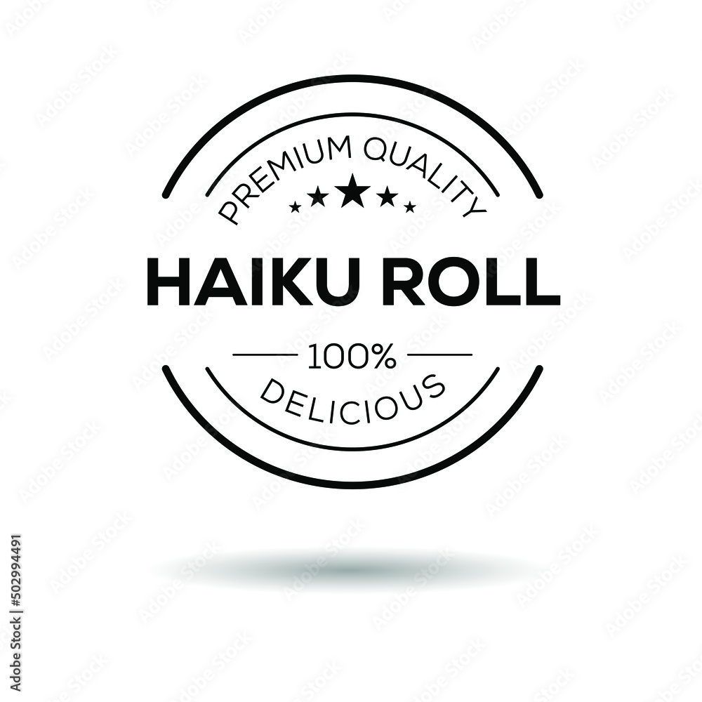 Creative (Haiku roll) logo, Sushi food, vector illustration. Stock ...