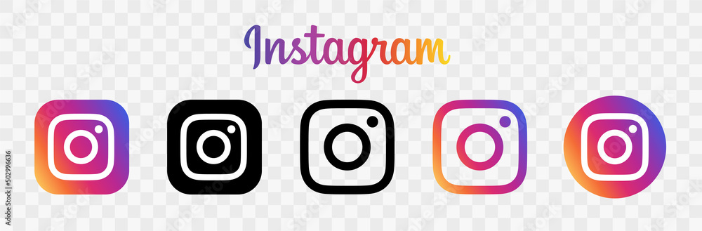 Instagram logo. Social media icons vector illustration Stock Vector ...