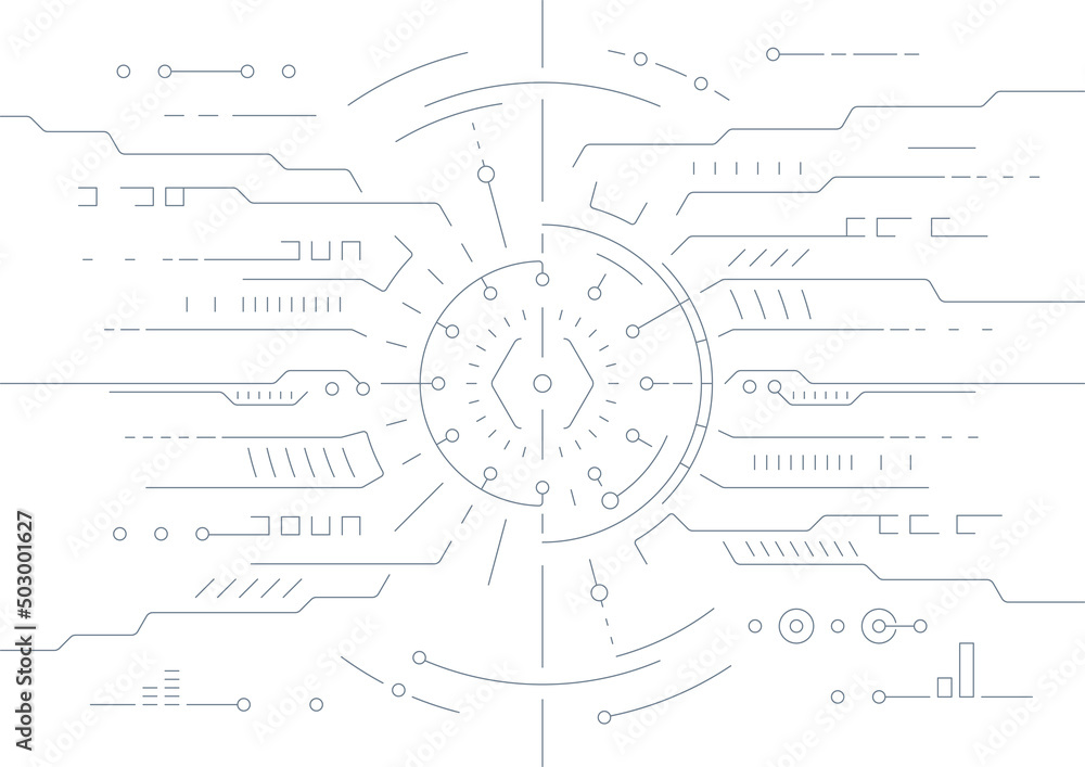 technological interface. technical drawing technological interface ...