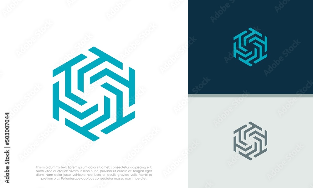 Abstract artificial intelligence logo. Innovative high tech logo ...
