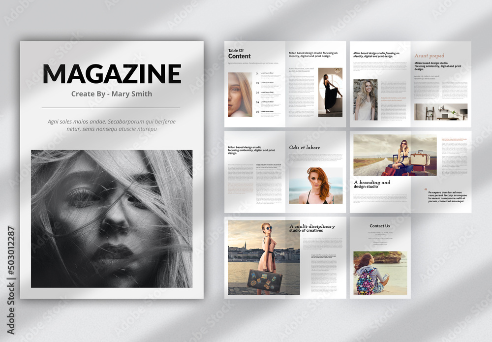 Modern Book Layout Stock Template | Adobe Stock