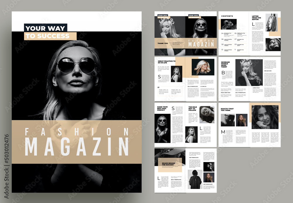 Magazine Layout Stock Template | Adobe Stock