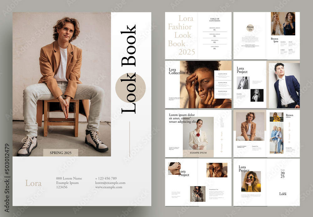 Lookbook Layout Stock Template | Adobe Stock