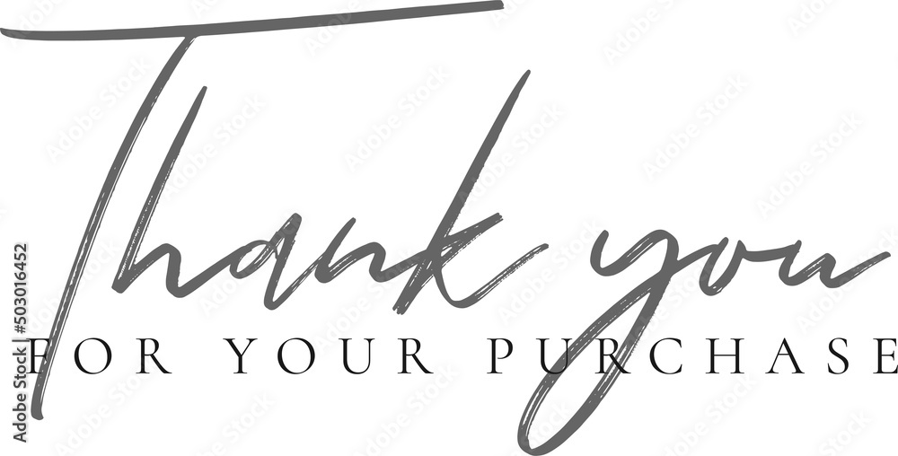 Thank you for your purchase card design for online buyers illustration ...