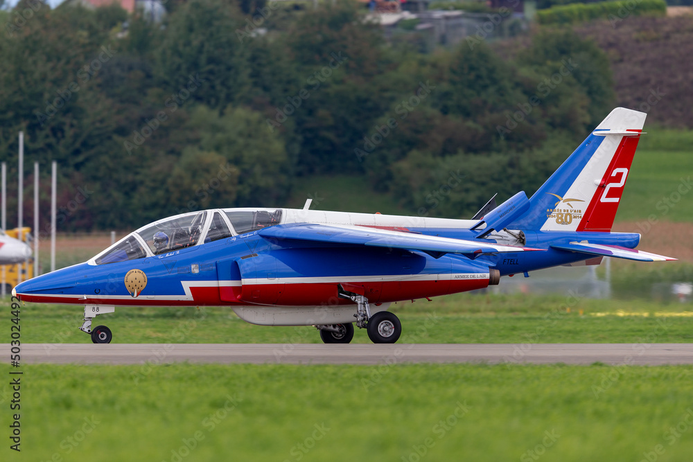 Payerne, Switzerland - September 1, 2014: Patrouille de France, the ...