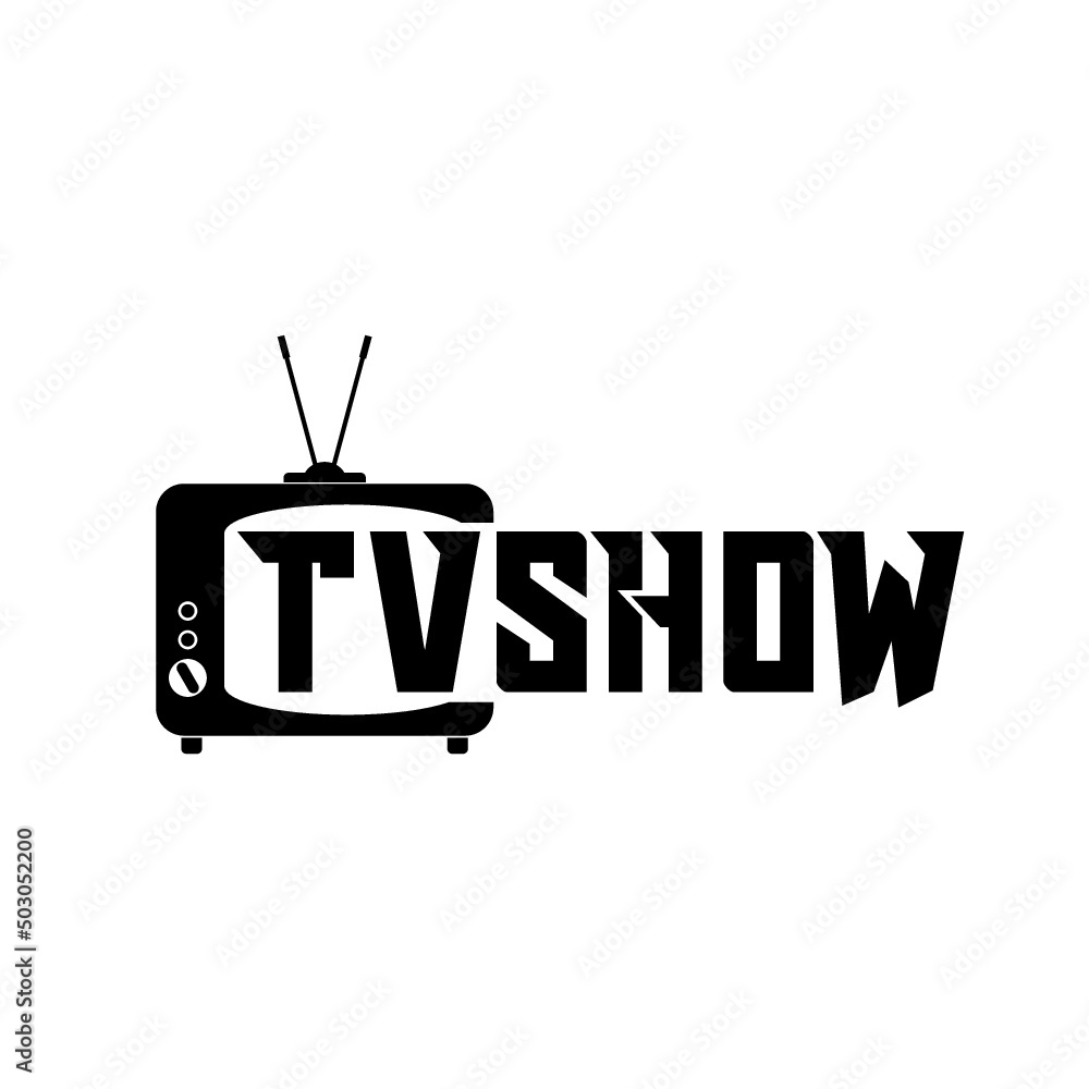TV channel program. TV Show logo design isolated on white background ...