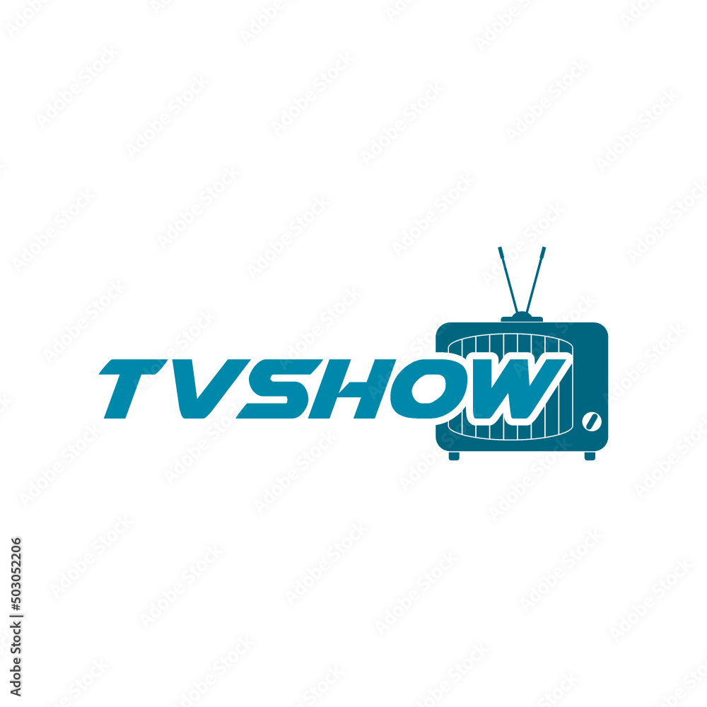 TV channel program. TV Show logo design isolated on white background ...