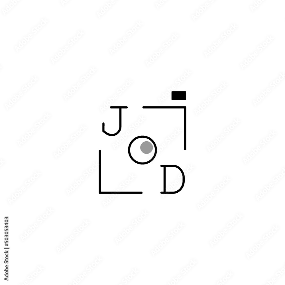 Simple and creative square JD letter camera logo design Stock Vector ...