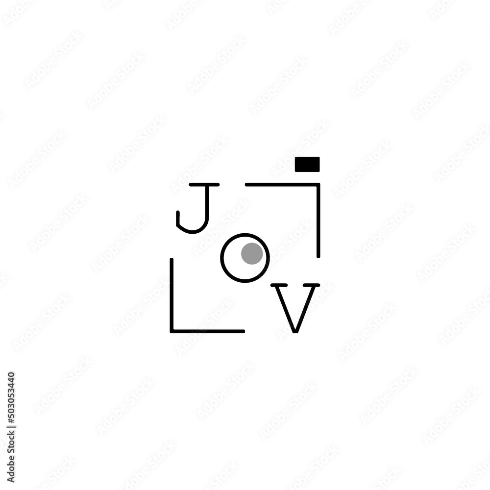 Simple and creative square JV letter camera logo design Stock Vector ...