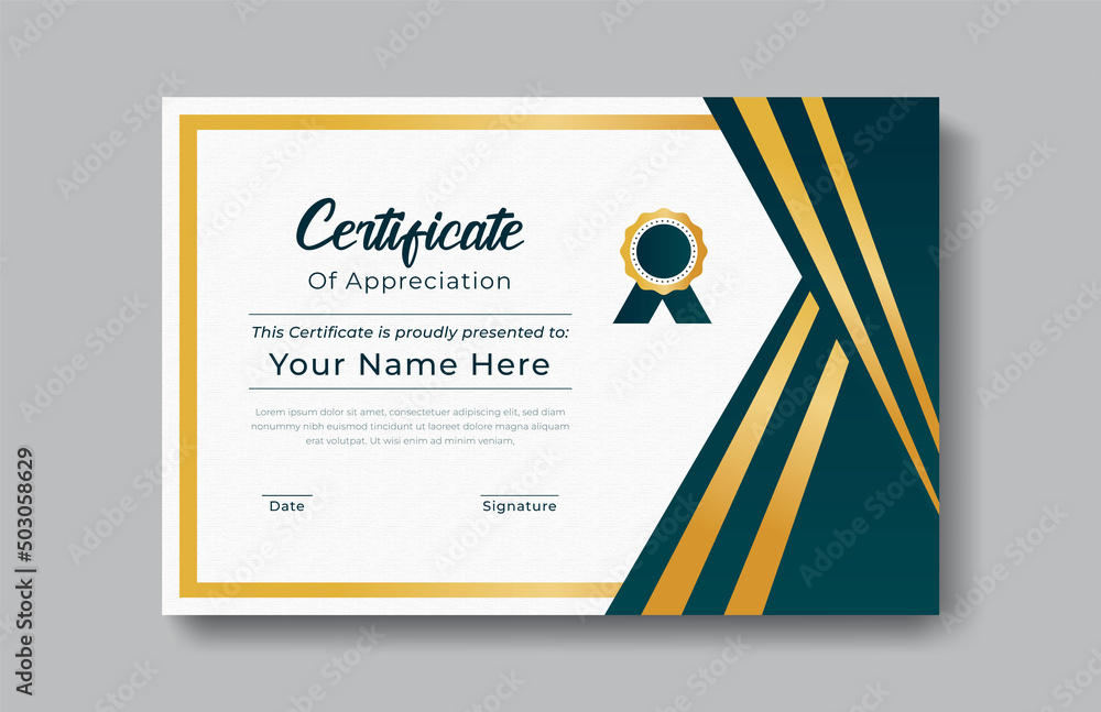 Modern certificate appreciation, certificate achievement template ...
