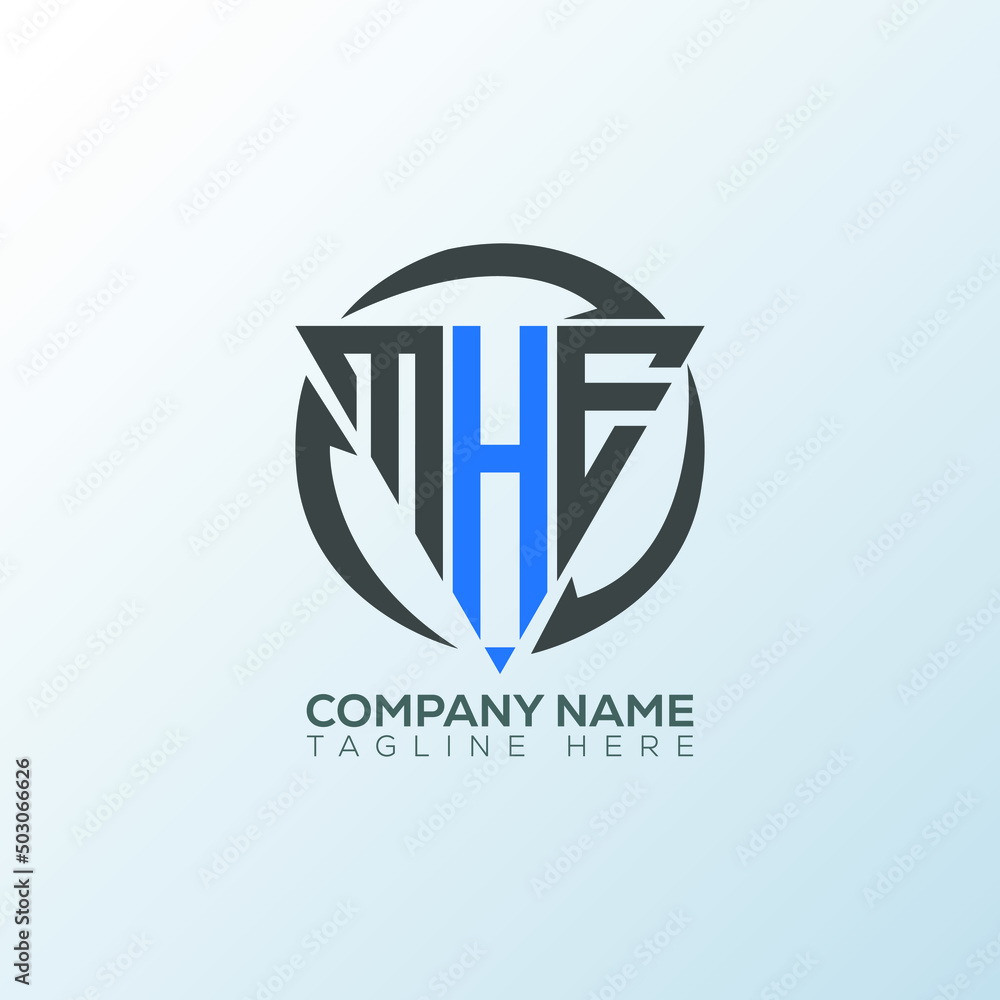 MHE letter logo design on white background.MHE creative initials letter ...