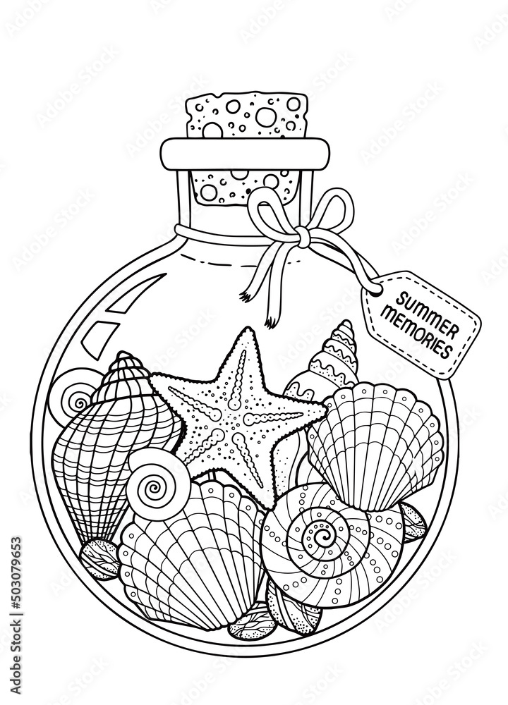 Glass Bottle Coloring Page