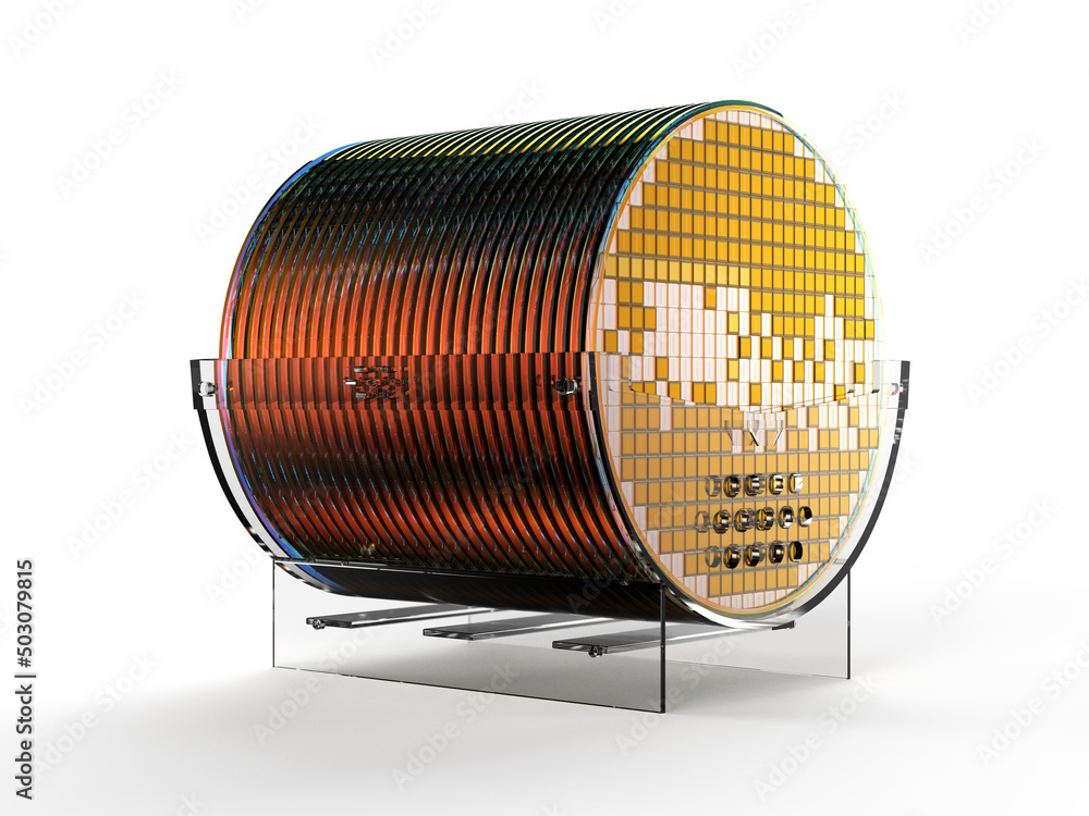 Silicon wafer plates for semiconductor manufacturing Stock Illustration ...