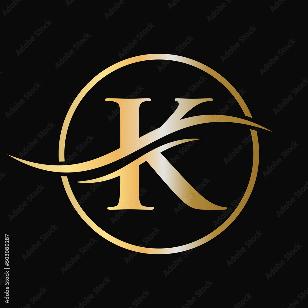 Creative Modern Luxury K Logo Vector Vector Template. Initial K Logo ...