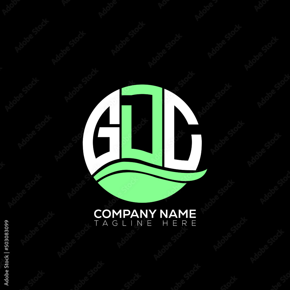 GDC logo monogram isolated on circle element design template, GDC ...