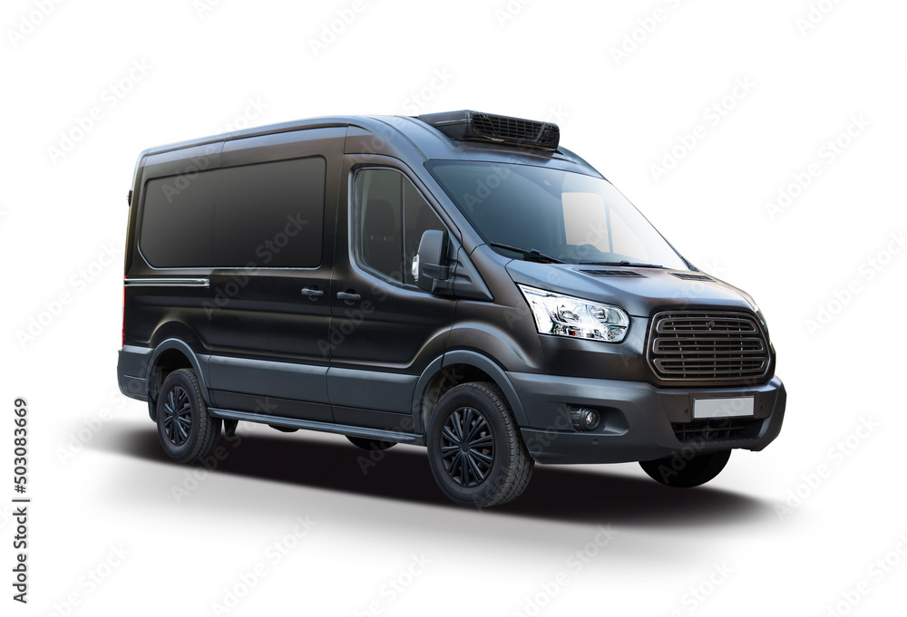 Ford Transit Black van, isolated on white background, 29 July 2020 ...