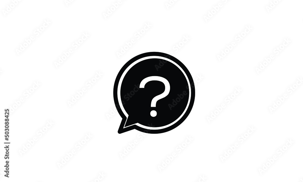Question mark vector logo design Stock Vector | Adobe Stock