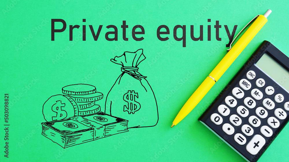 Private equity investment business is shown using the text Stock Photo ...