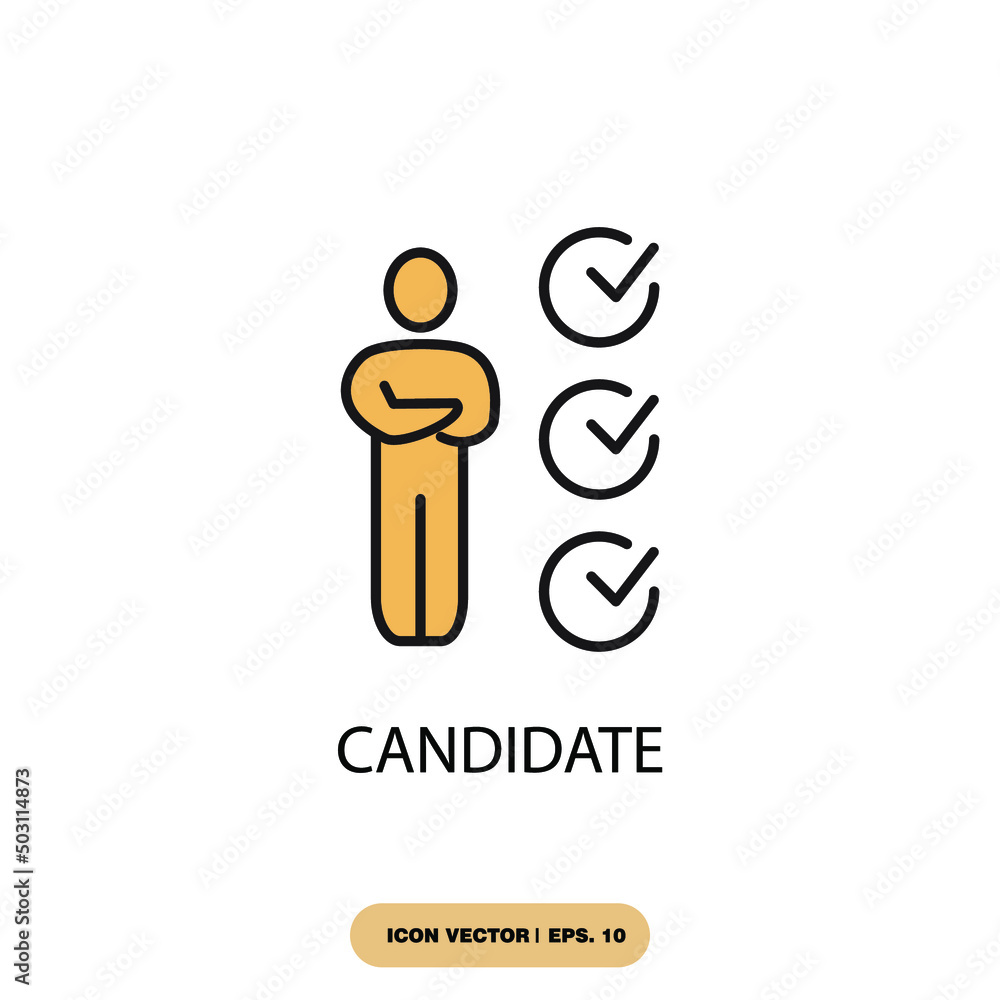 candidate icons symbol vector elements for infographic web Stock Vector ...
