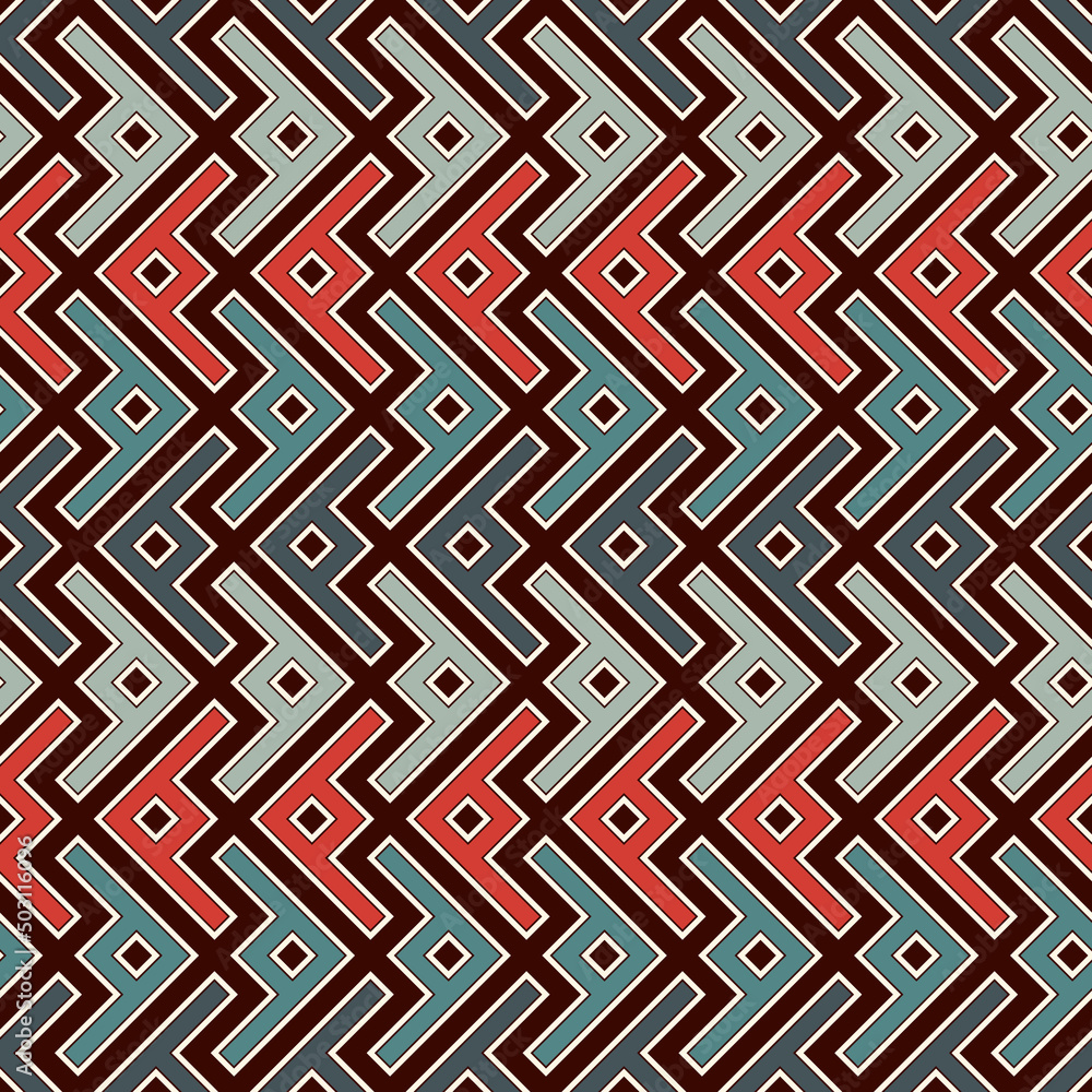 Ethnic, tribal seamless surface pattern. Repeated symbols background ...