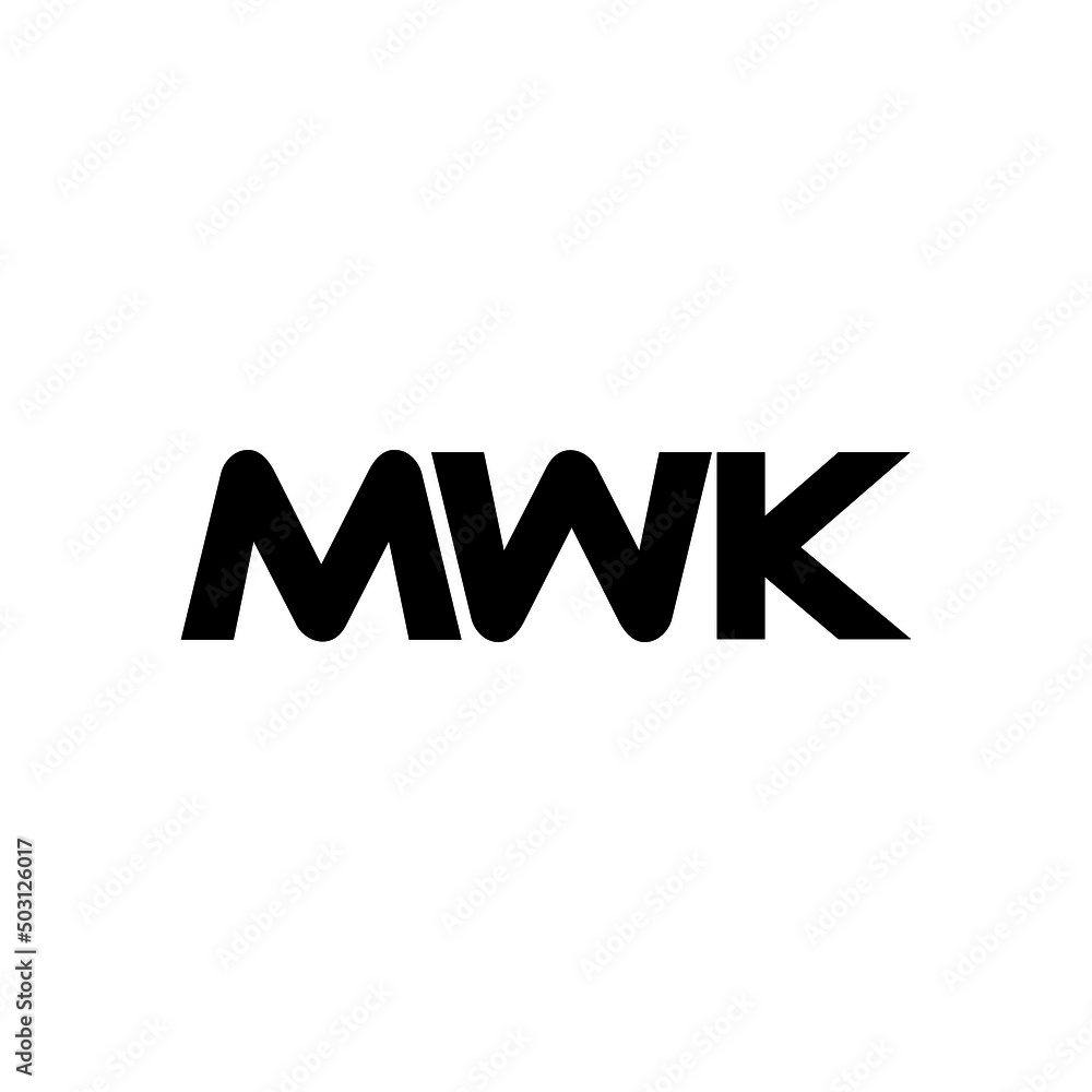MWK letter logo design with white background in illustrator, vector ...