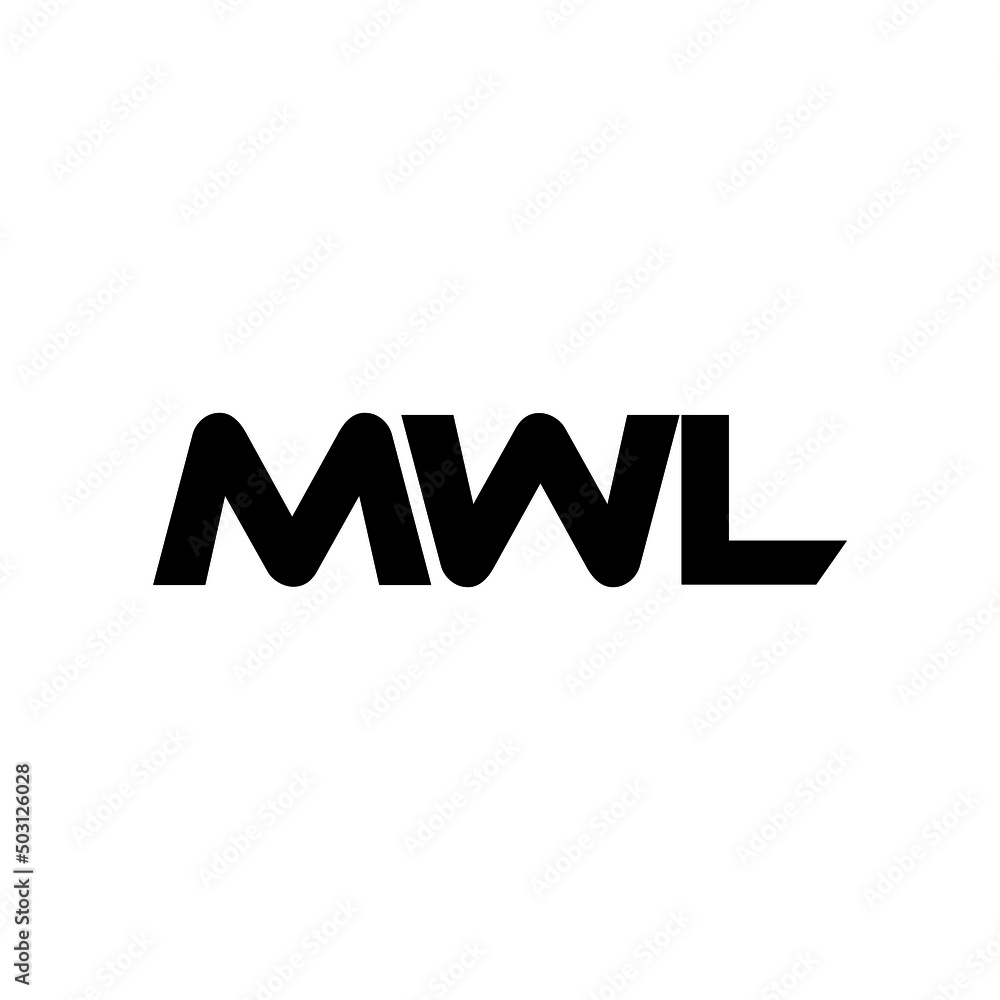 MWL letter logo design with white background in illustrator, vector ...