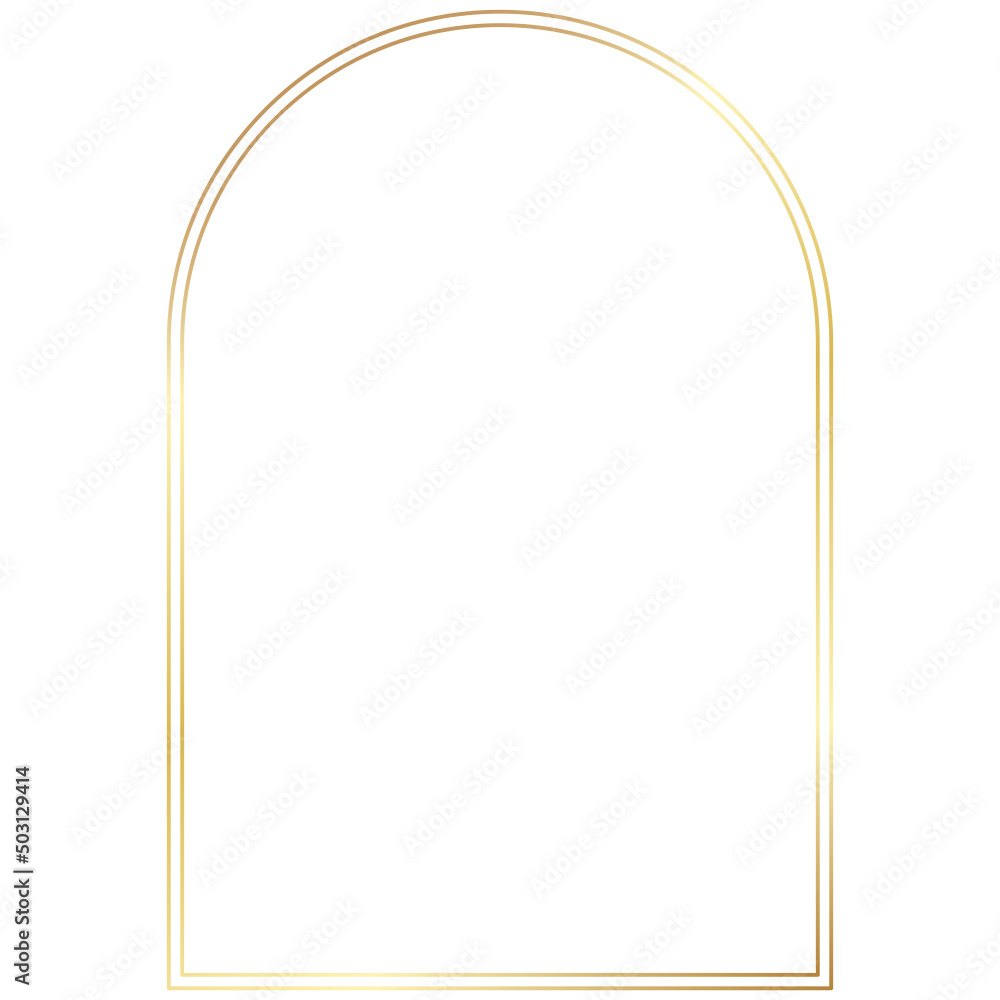 Gold elegant rounded rectangle frame Stock Vector | Adobe Stock