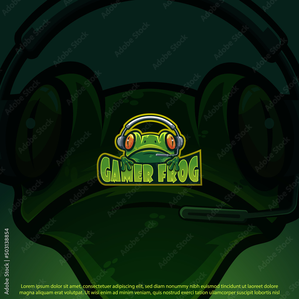 Gamer frog logo design good use for symbol identity emblem badge and ...