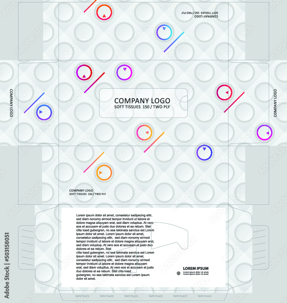Tissue box template concept for business purposes Stock Vector | Adobe ...