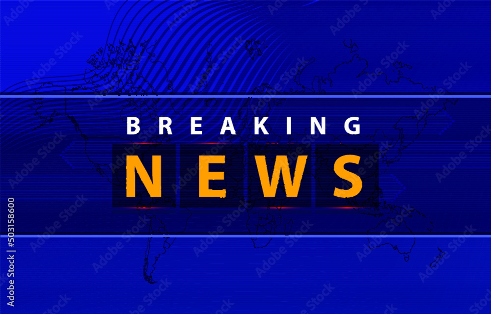 Breaking news background in blue Stock Vector | Adobe Stock