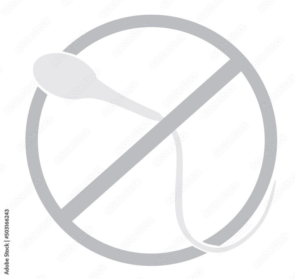 Contraception sign. sperm cell. vector Stock Vector | Adobe Stock