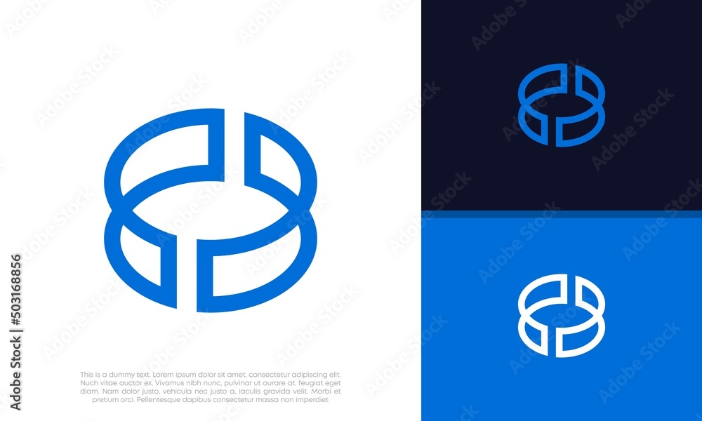 Abstract artificial intelligence logo. Innovative high tech logo ...