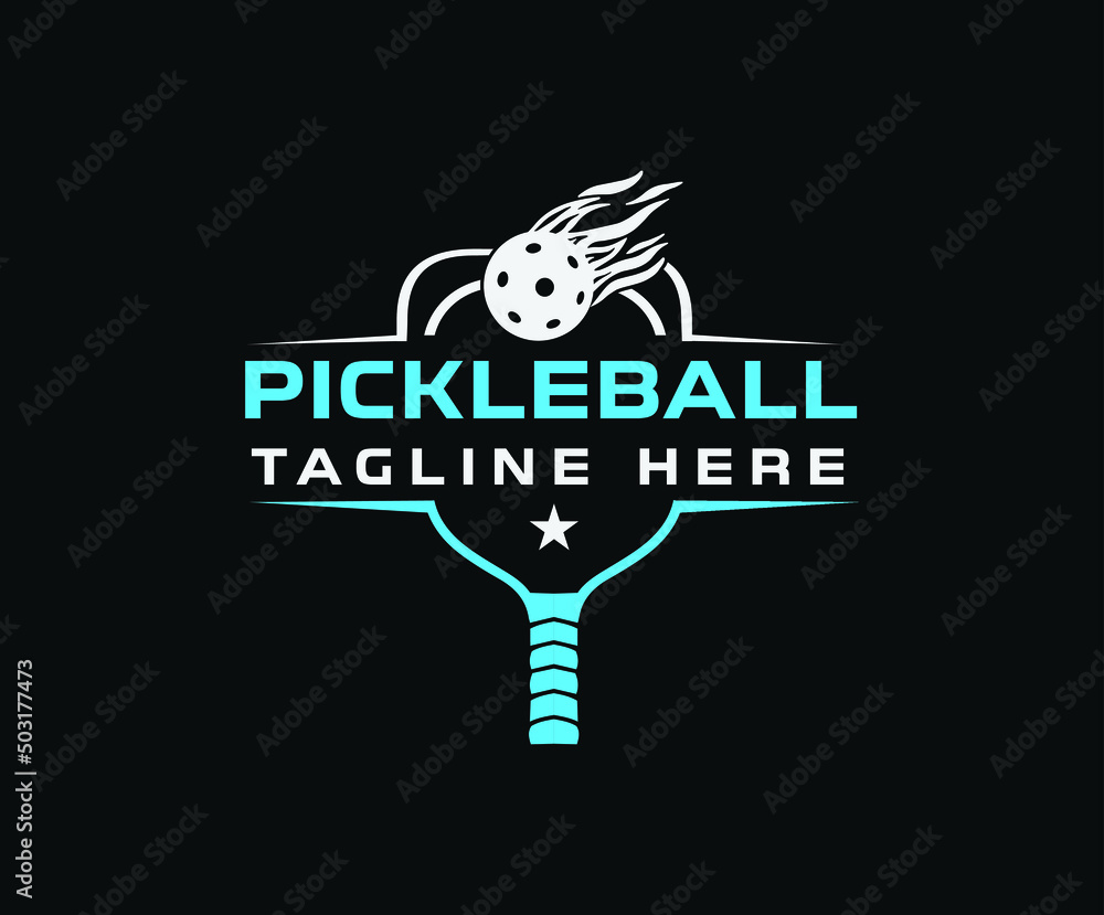 pickleball logo vector and sports logo Stock Vector | Adobe Stock
