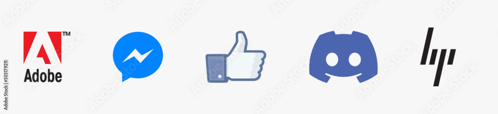 Technology logo bundle: Discord logo, Facebook like icon logo, Facebook ...