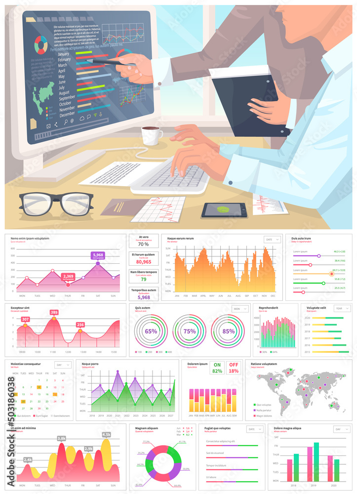 Analytics information and business development. Web analysis measure ...
