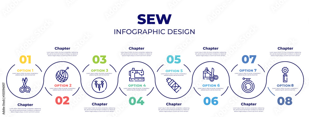 infographic template design vector with icons and 8 options or steps ...