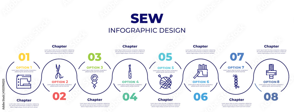 infographic template design vector with icons and 8 options or steps ...