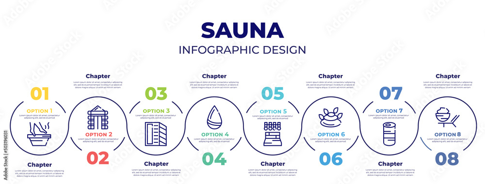 infographic template design vector with icons and 8 options or steps ...