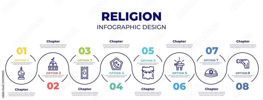 infographic template design vector with icons and 8 options or steps ...