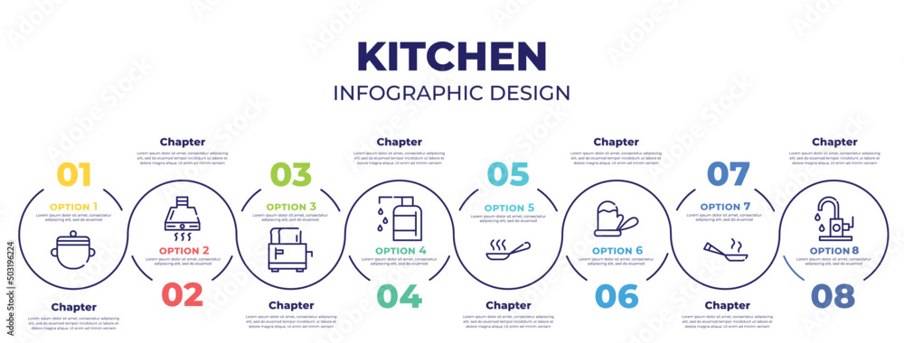 infographic template design vector with icons and 8 options or steps ...