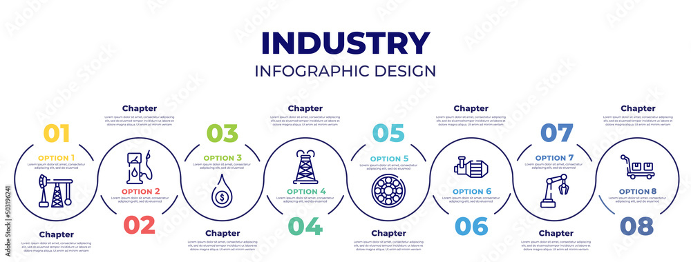 infographic template design vector with icons and 8 options or steps ...