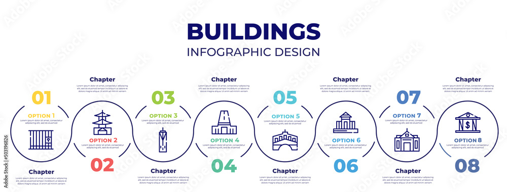 infographic template design vector with icons and 8 options or steps ...